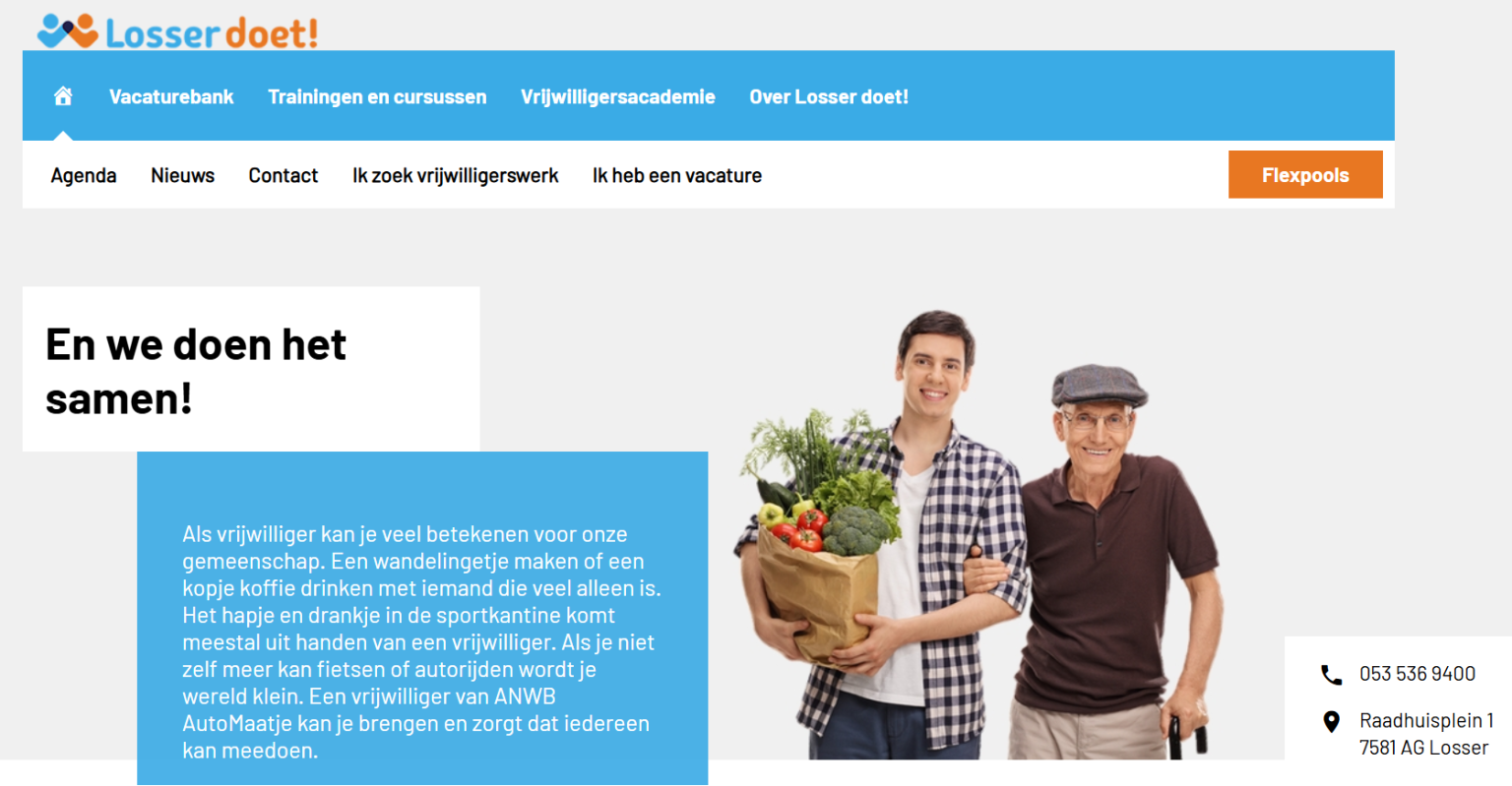 Nieuwe website en initiatieven voor vrijwilligerswerk in Losser - Hallo ...