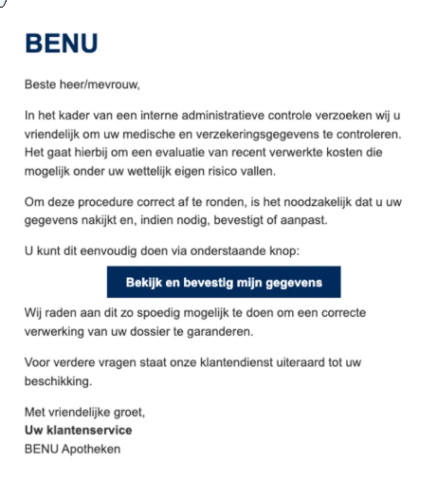Valse sms- en e-mailberichten uit naam van BENU apotheek - Hallo Losser